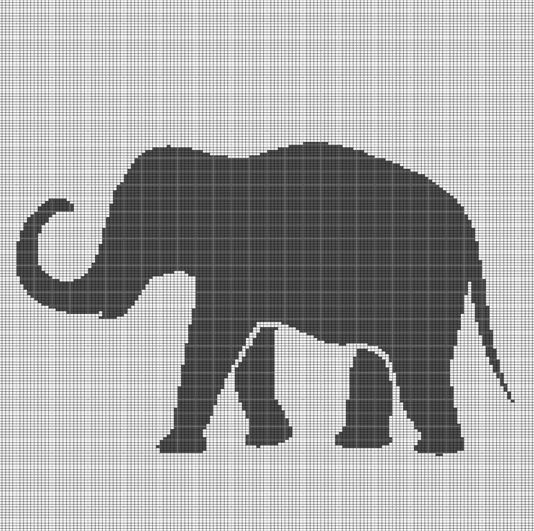 ELEPHANT 5 CROCHET AFGHAN PATTERN GRAPH