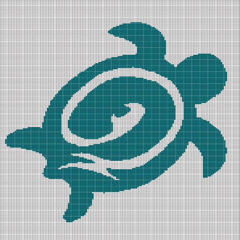 TURTLE 9 CROCHET AFGHAN PATTERN GRAPH