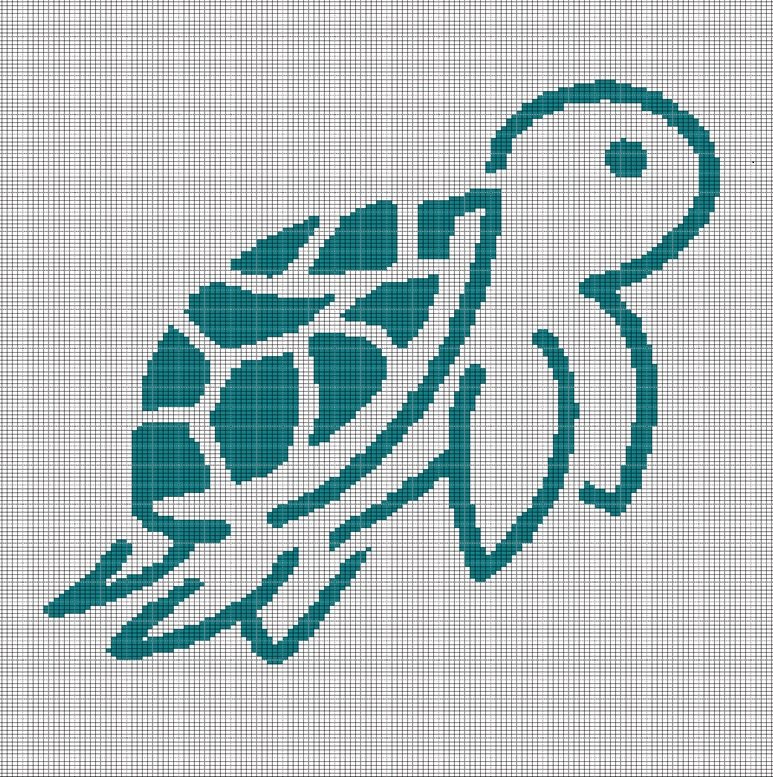 BABY TURTLE 2 CROCHET AFGHAN PATTERN GRAPH