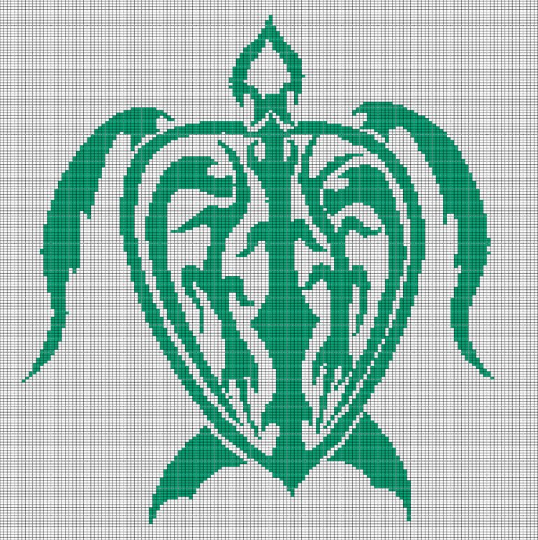 TURTLE 10 CROCHET AFGHAN PATTERN GRAPH
