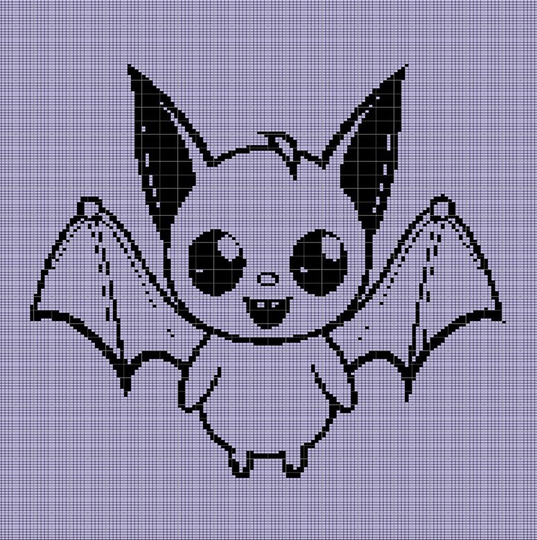 LITTLE BAT 2 CROCHET AFGHAN PATTERN GRAPH