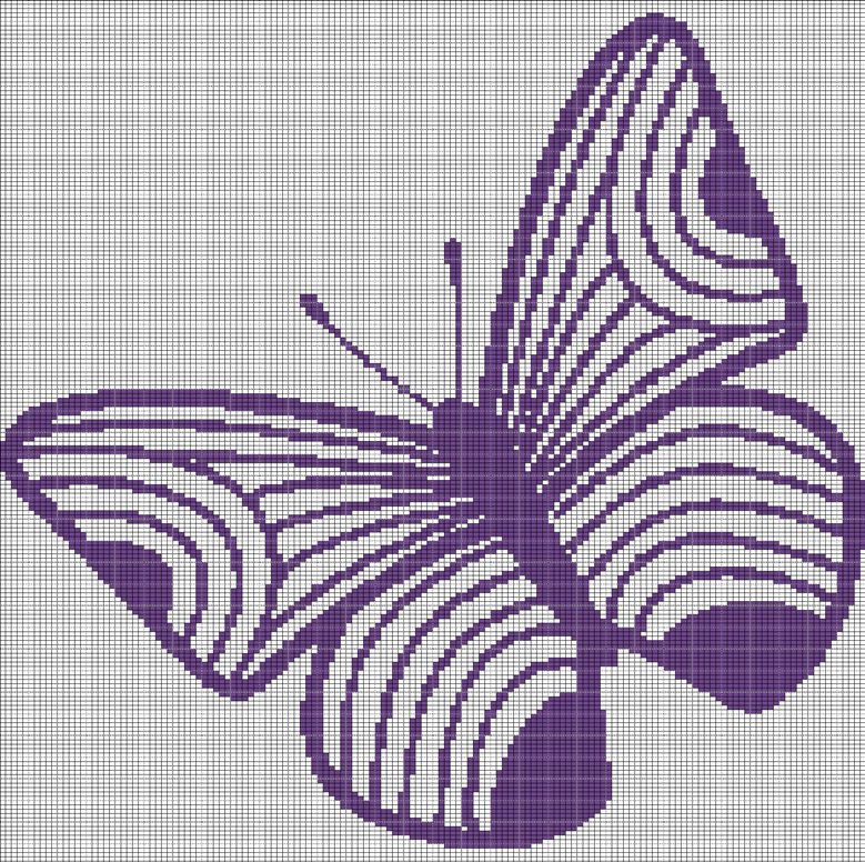 BUTTERFLY 12 CROCHET AFGHAN PATTERN GRAPH