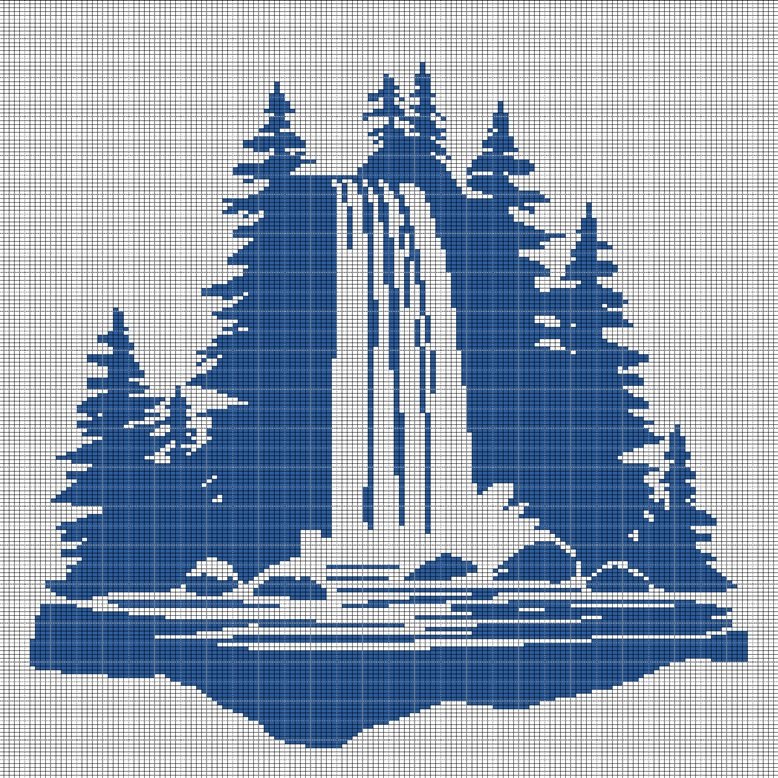 WATERFALL CROCHET AFGHAN PATTERN GRAPH