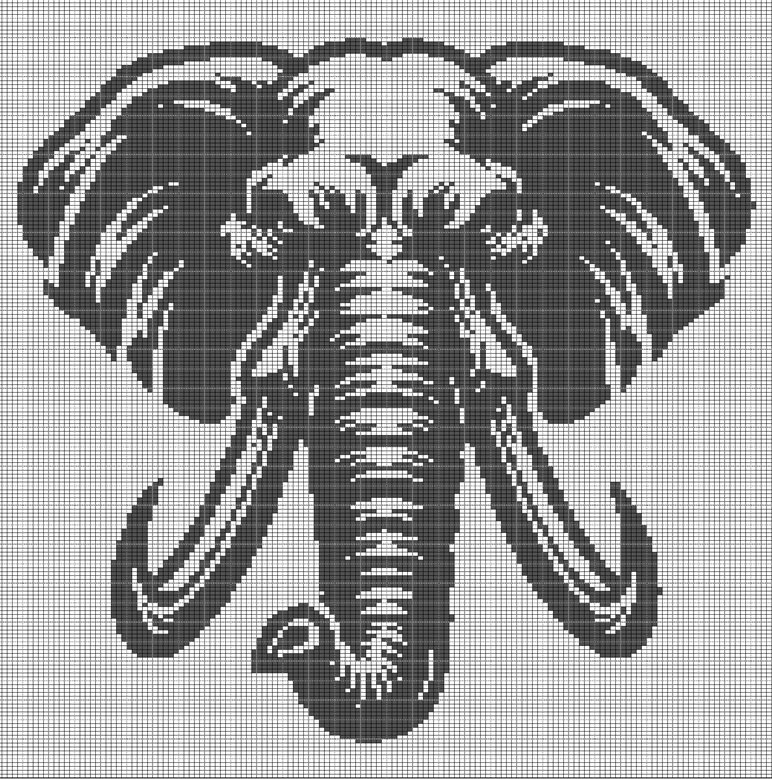 ELEPHANT HEAD 8 CROCHET AFGHAN PATTERN GRAPH