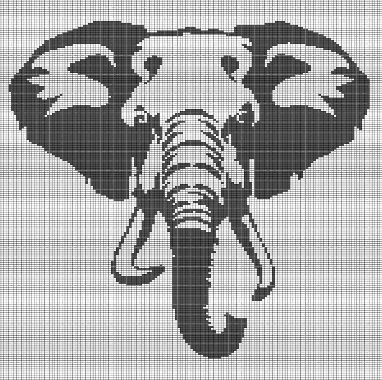 ELEPHANT HEAD 9 CROCHET AFGHAN PATTERN GRAPH