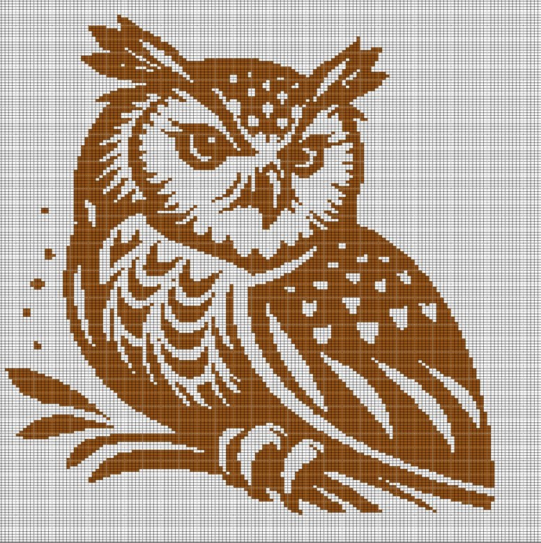 OWL 21 CROCHET AFGHAN PATTERN GRAPH