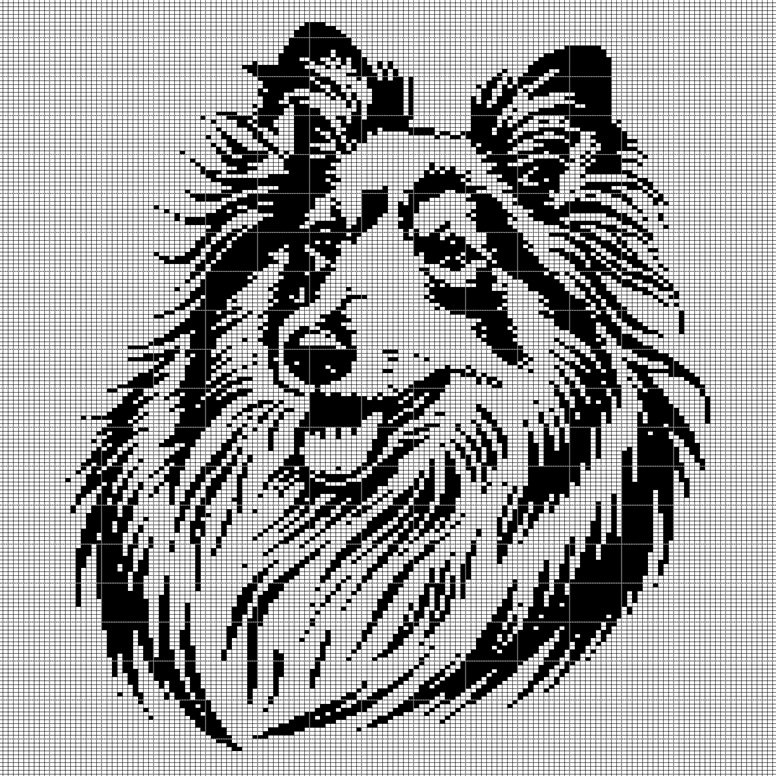 SHETLAND SHEEPDOG CROCHET AFGHAN PATTERN GRAPH