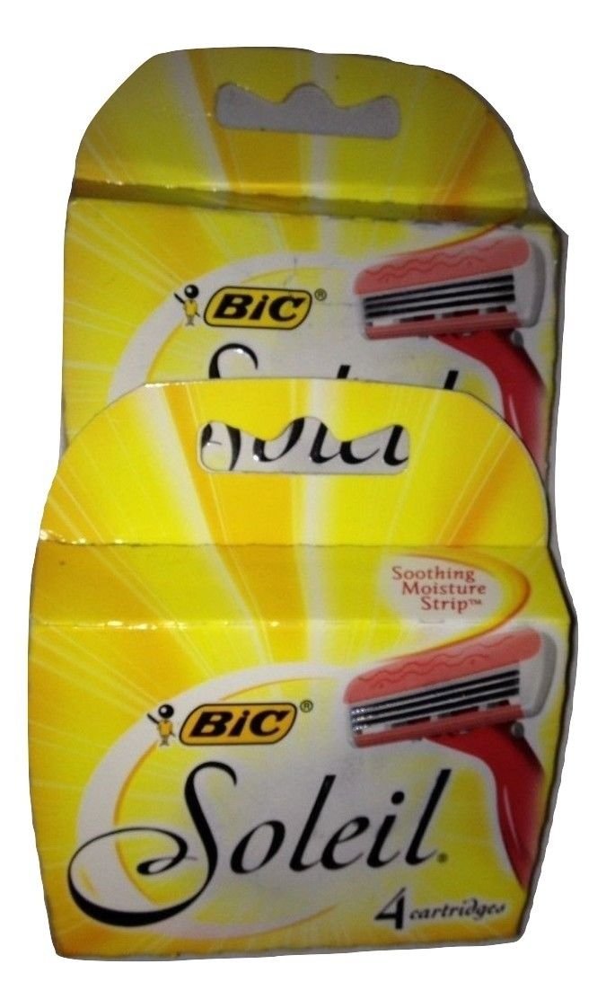 BIC SOLEIL Womens Razor Refill Cartridges 2 Packs = 8 Cartridges Triple ...