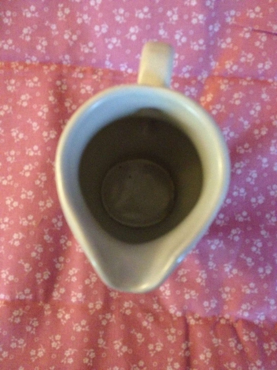 PFALTZGRAFF YORKTOWNE Creamer Cream Pitcher Gray w/ Blue Flowers Floral 24Y