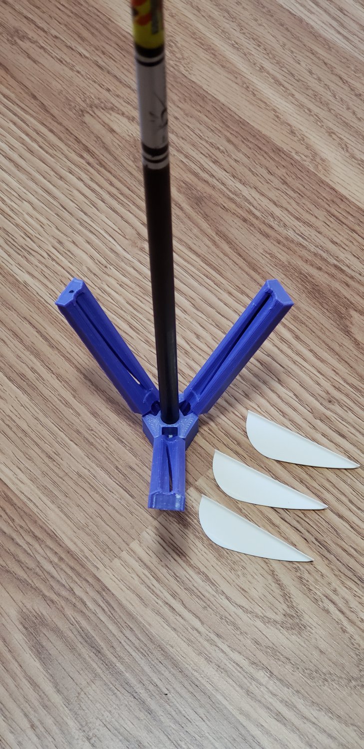 3 Fletch 300-350 spine (7.8mm) 2" Vane Fletching jig 3 degree Right Helical