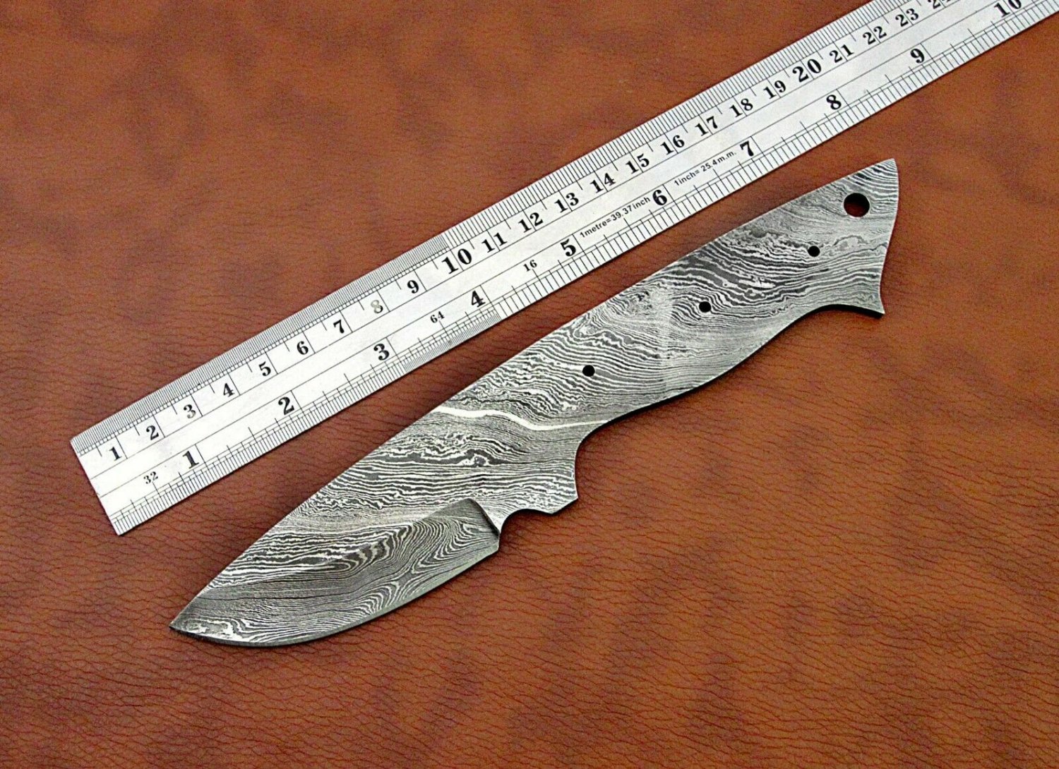 Spear point blank blade 8" hand forged Damascus steel knife, 3" Cutting ...