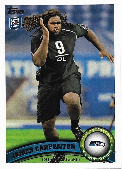 James Carpenter 2011 Topps Rookie #275 Seattle Seahawks Football Card