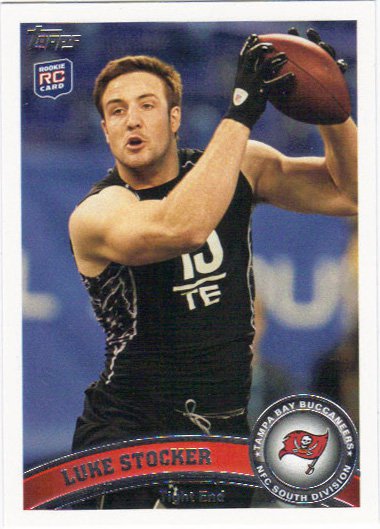 Luke Stocker 2011 Topps Rookie #196 Tampa Bay Buccaneers Football Card