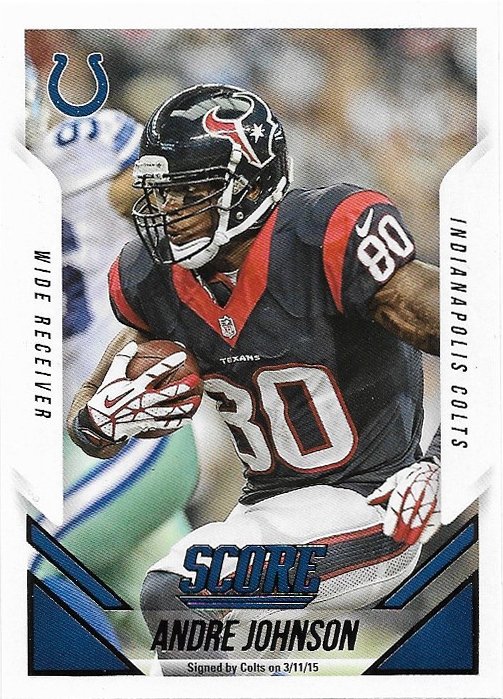 Andre Johnson 2015 Score #27 Indianapolis Colts Football Card