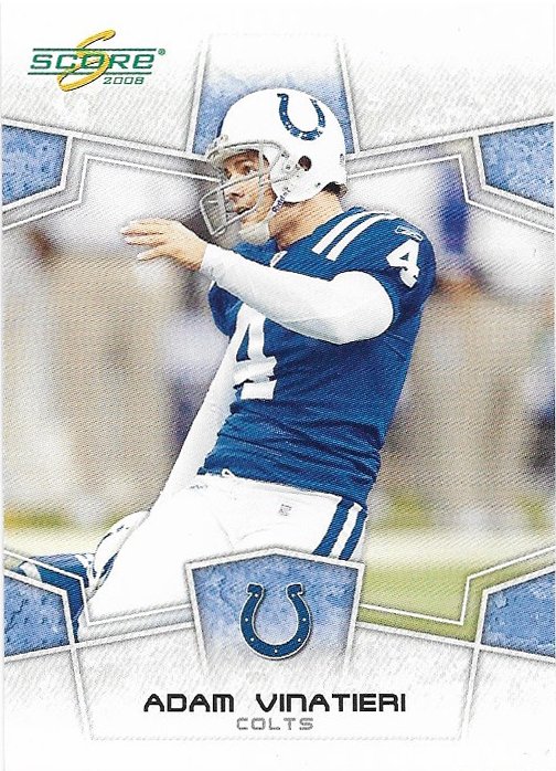 Adam Vinatieri 2008 Score #134 Indianapolis Colts Football Card