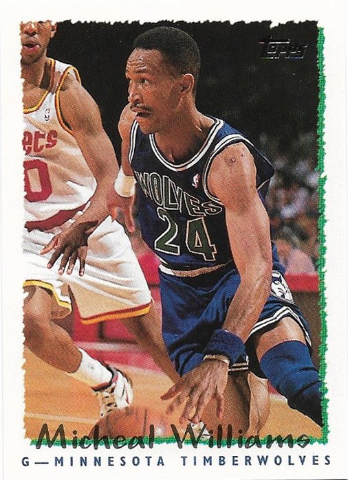 Michael Williams 1994-95 Topps #139 Minnesota Timberwolves Basketball Card