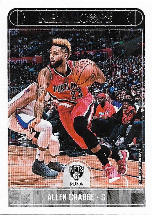 Allen Crabbe 2017-18 NBA Hoops #230 Brooklyn Nets Basketball Card