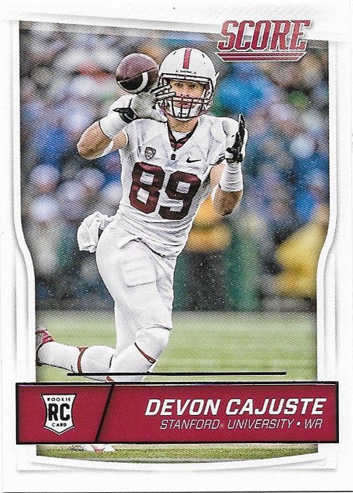 Devon Cajuste 2016 Score Rookie #402 Stanford Cardinal Football Card