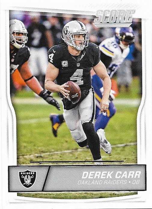 Derek Carr 2016 Score #229 Oakland Raiders Football Card