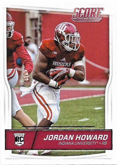 Jordan Howard 2016 Score Rookie #356 Indiana Hoosiers Football Card