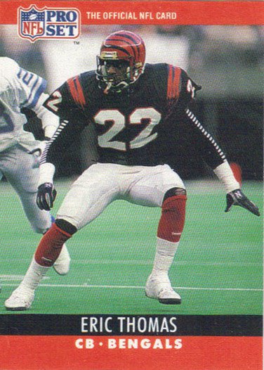 Eric Thomas 1990 Pro Set #65 Cincinnati Bengals Football Card