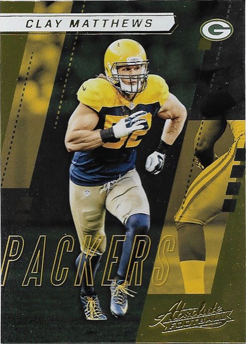 Clay Matthews 2017 Panini Absolute #9 Green Bay Packers Football Card
