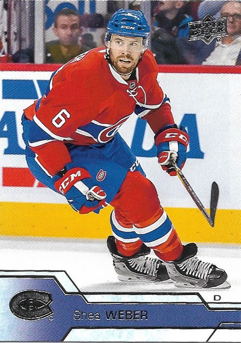Shea Weber 2016-17 Upper Deck #351 Montreal Canadiens Hockey Card