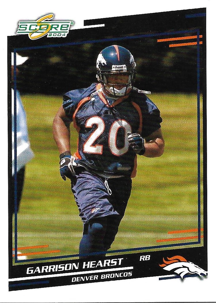 Garrison Hearst 2004 Score #91 Denver Broncos Football Card