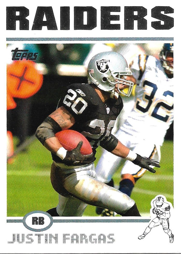 Justin Fargas 2004 Topps #109 Oakland Raiders Football Card