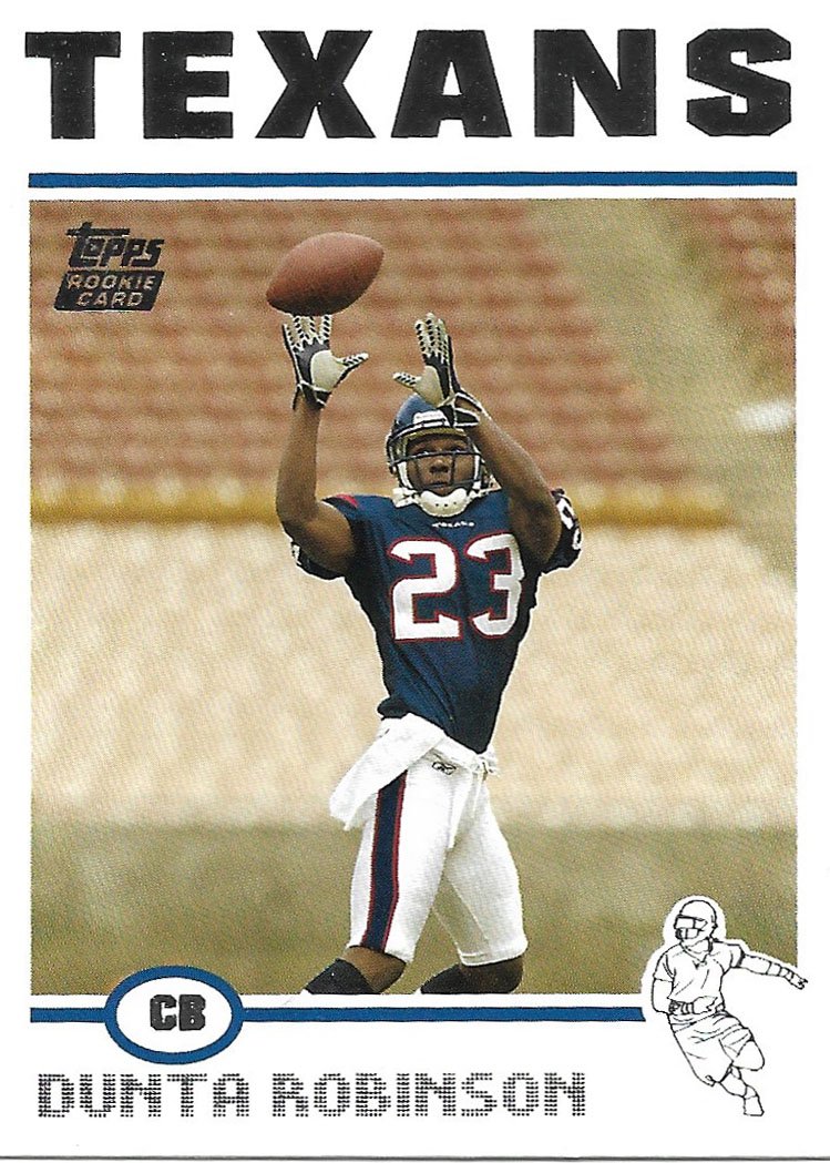 Dunta Robinson 2004 Topps Rookie #373 Houston Texans Football Card