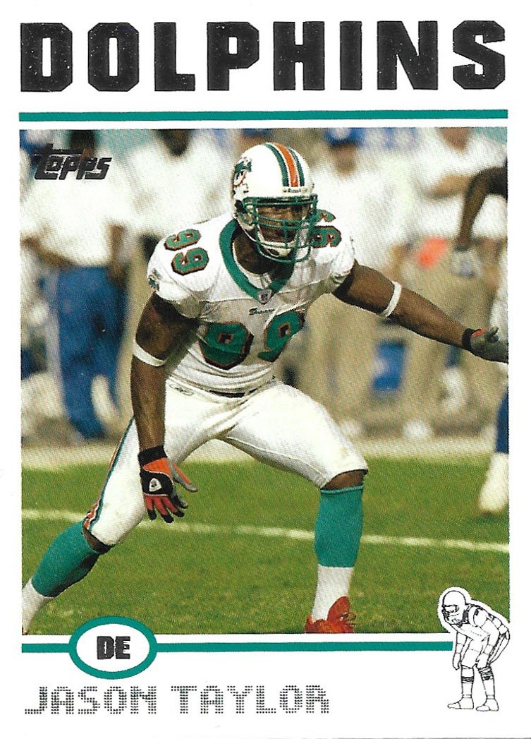 Jason Taylor 2004 Topps #24 Miami Dolphins Football Card