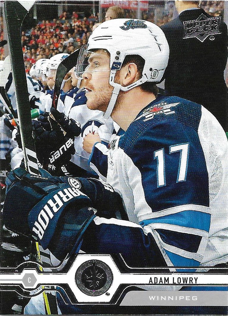 Adam Lowry 2019-20 Upper Deck #107 Winnipeg Jets Hockey Card