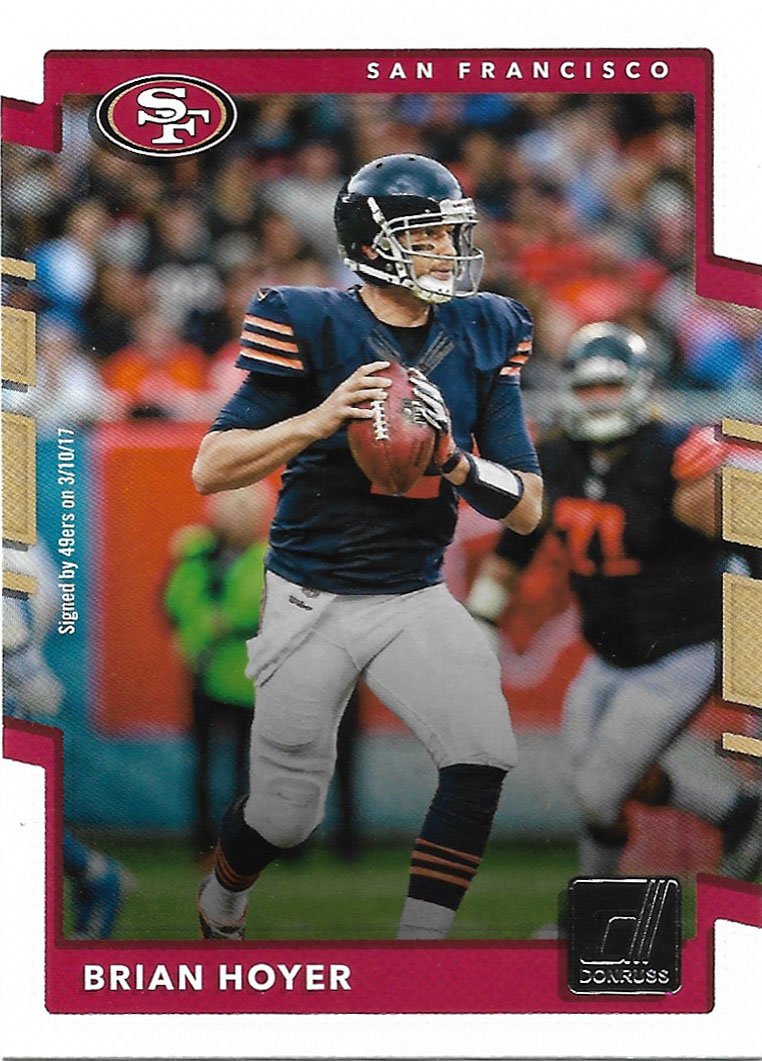 Brian Hoyer 2017 Donruss #233 San Francisco 49ers Football Card