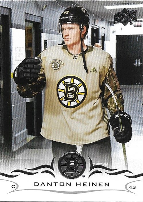 Danton Heinen 2018-19 Upper Deck #18 Boston Bruins Hockey Card