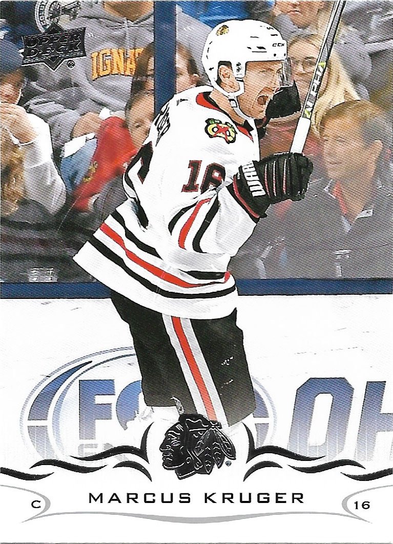 Marcus Kruger 2018-19 Upper Deck #291 Chicago Blackhawks Hockey Card