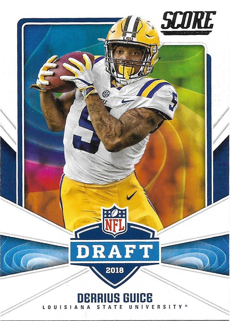Derrius Guice 2018 Score NFL Draft Rookie #21 LSU Tigers Football Card