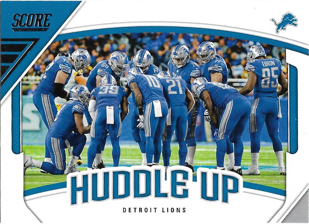 Detroit Lions 2018 Score Huddle Up #10 Football Team Card