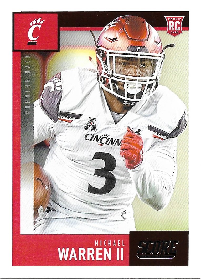 Michael Warren II 2020 Score Rookie #389 Cincinnati Bearcats Football Card