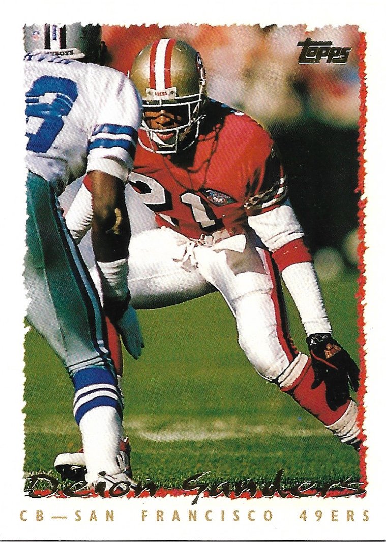Deion Sanders 1995 Topps #353 San Francisco 49ers Football Card