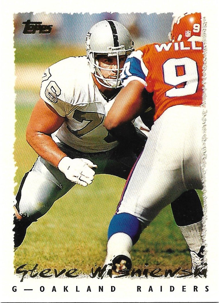 Steve Wisniewski 1995 Topps #254 Oakland Raiders Football Card
