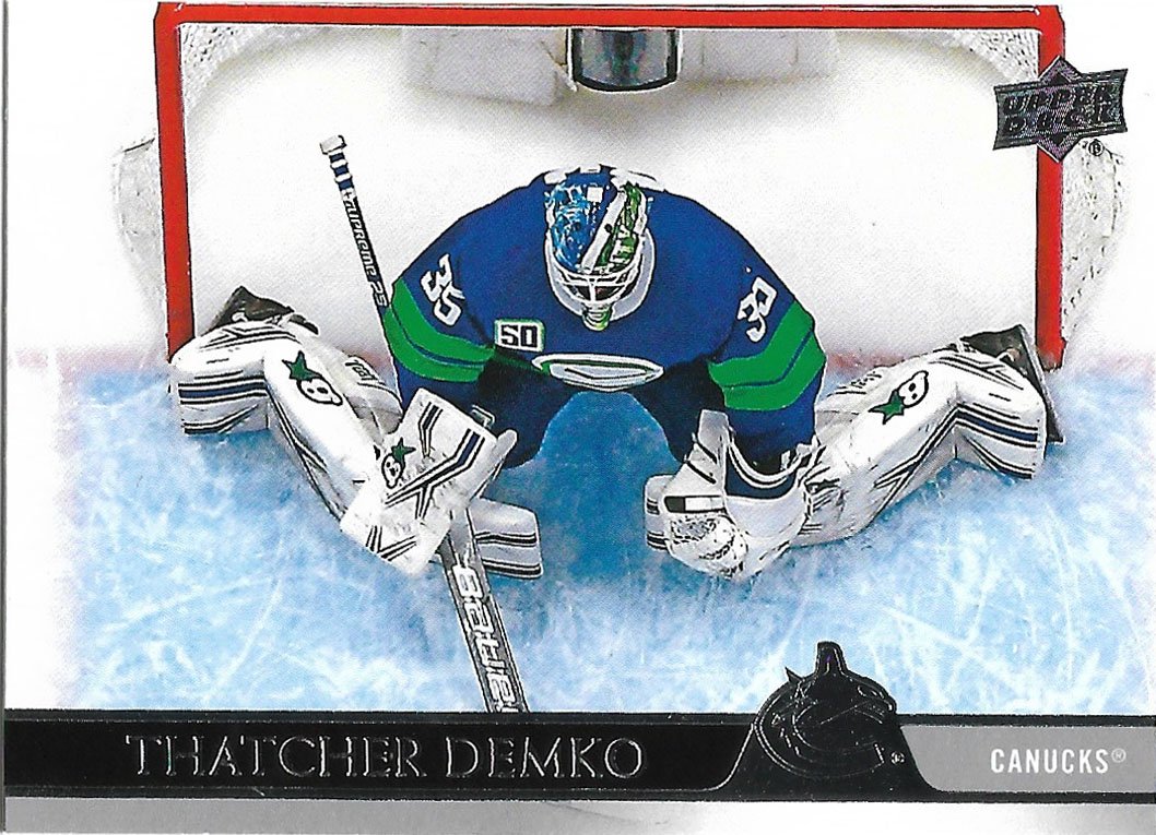Thatcher Demko 2020-21 Upper Deck #172 Vancouver Canucks Hockey Card