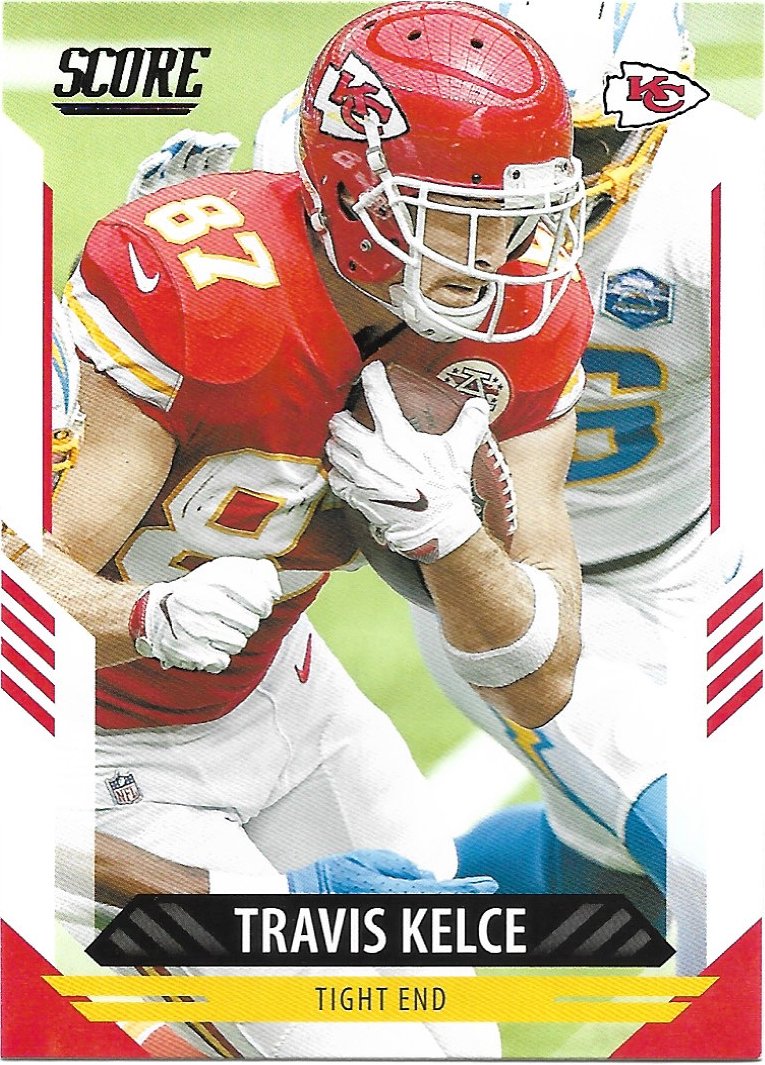 Travis Kelce 2021 Score #5 Kansas City Chiefs Football Card