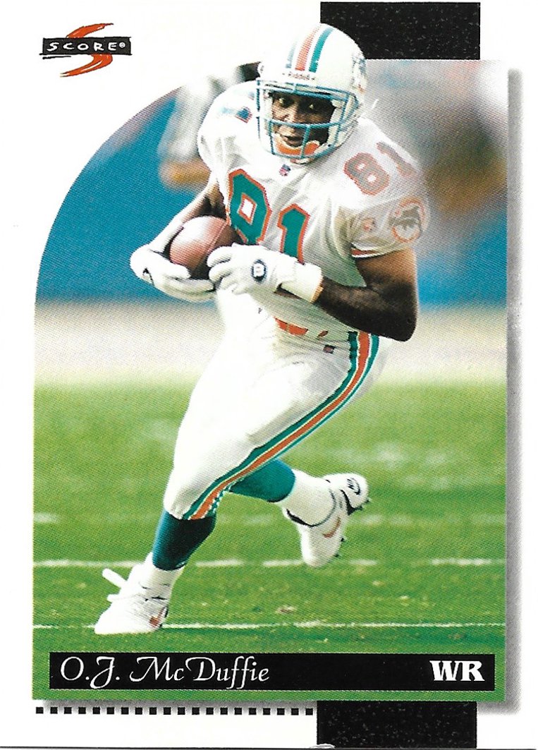 O.J. McDuffie 1996 Score #193 Miami Dolphins Football Card