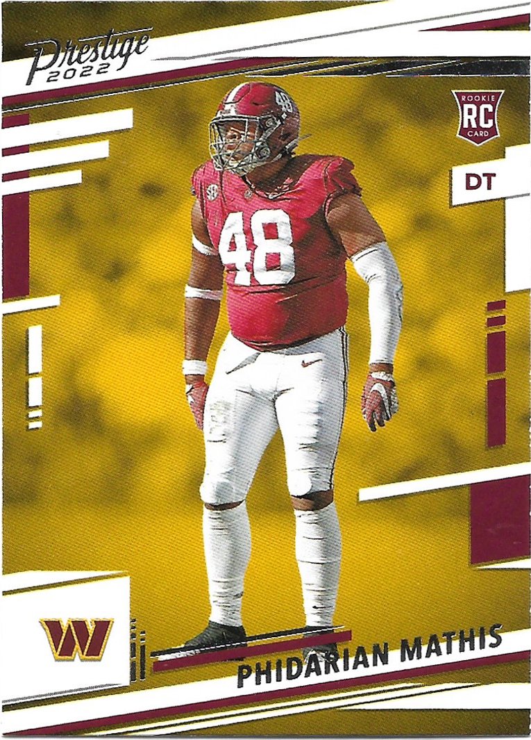Phidarian Mathis 2022 Panini Prestige Rookie #352 Washington Commanders ...