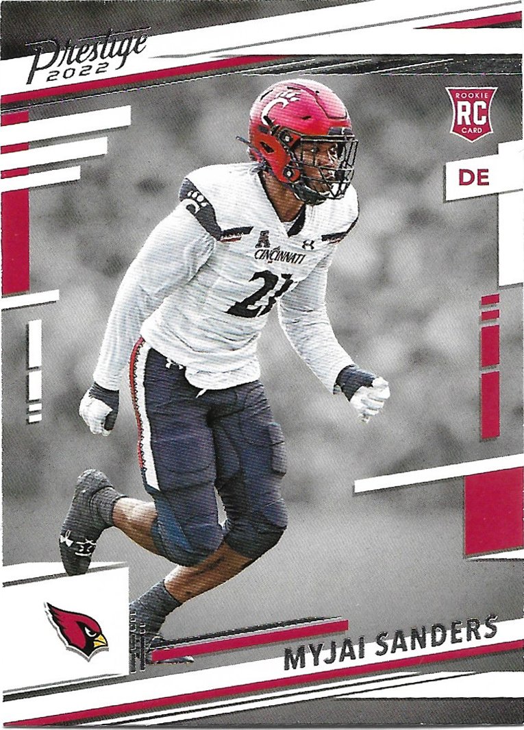 Myjai Sanders 2022 Panini Prestige Rookie #350 Arizona Cardinals ...