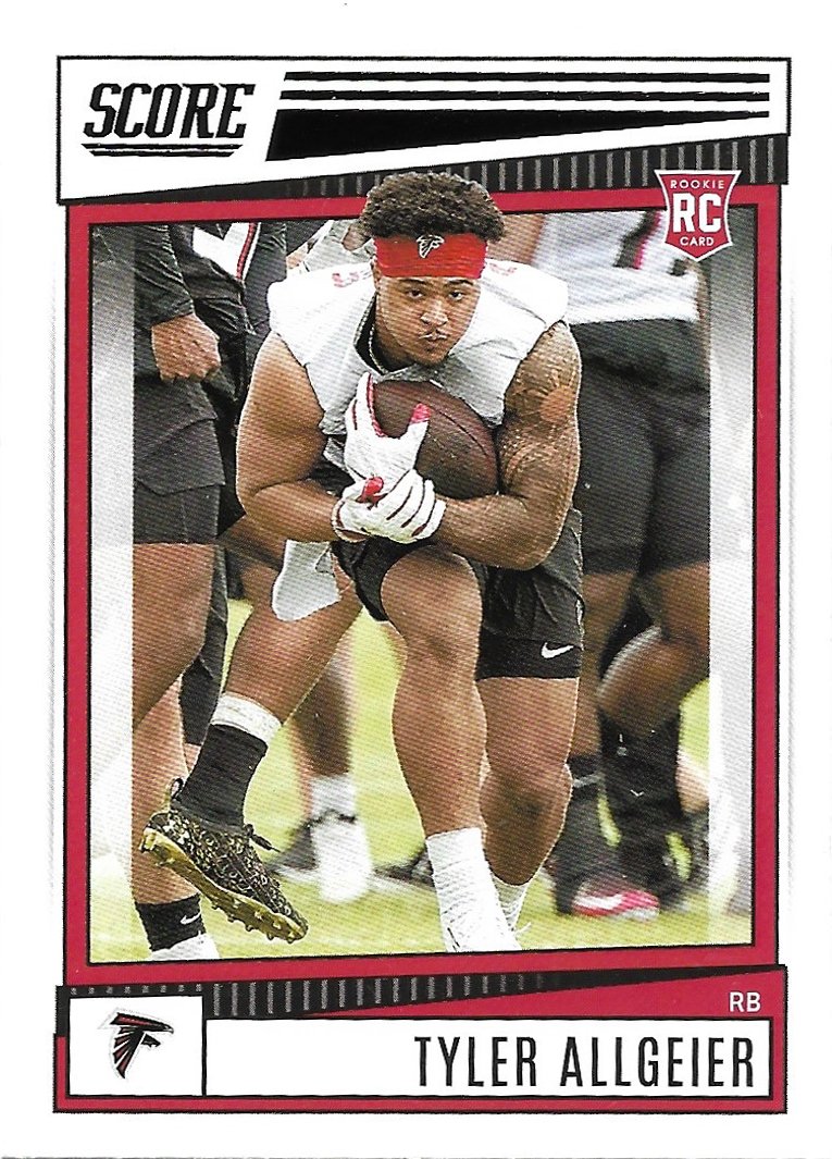 Tyler Allgeier 2022 Score Rookie #335 Atlanta Falcons Football Card