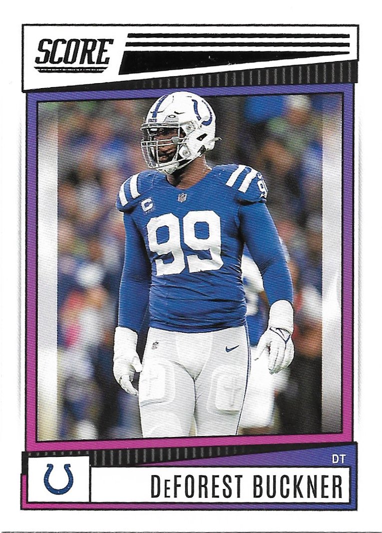 DeForest Buckner 2022 Score #13 Indianapolis Colts Football Card