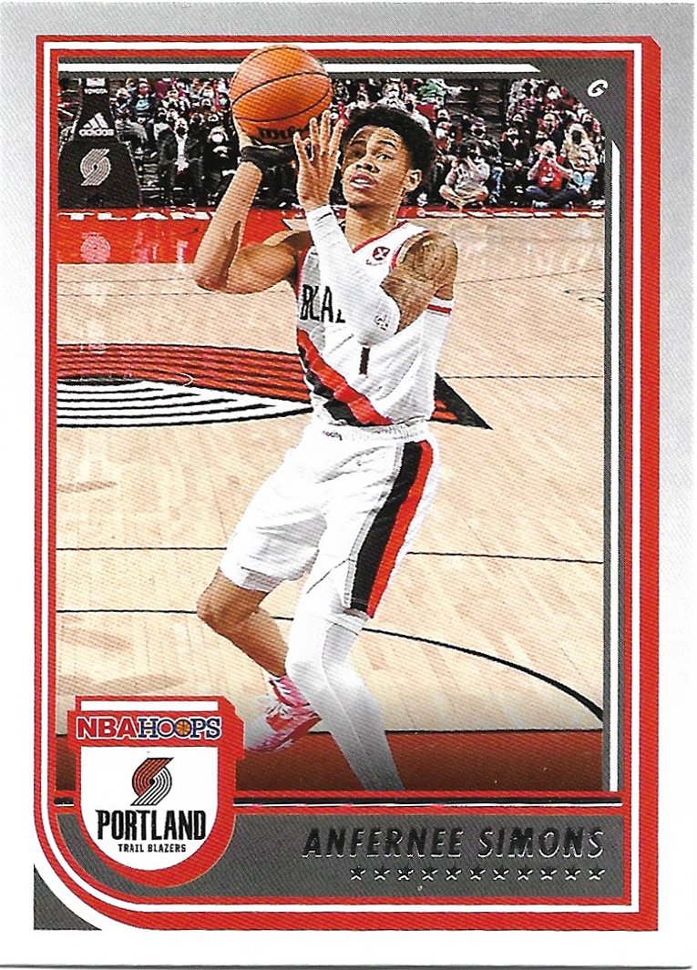 Anfernee Simons 2022-23 NBA Hoops #210 Portland Trail Blazers ...