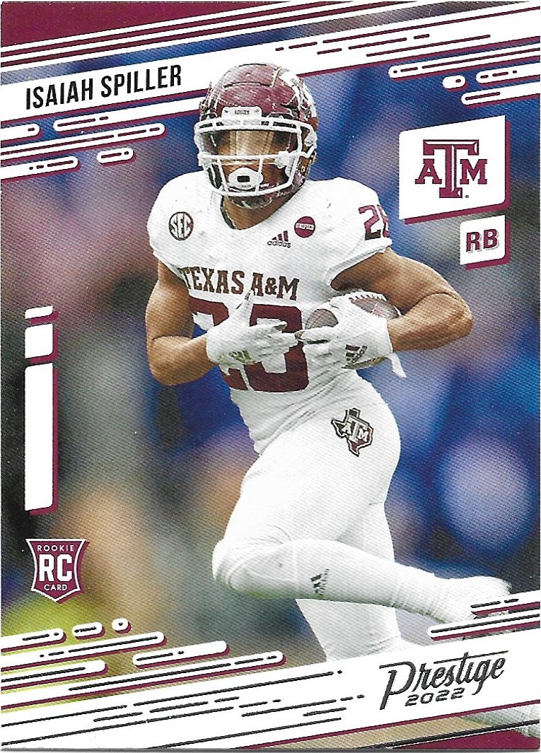 Isaiah Spiller 2022 Panini Chronicles Draft Picks Prestige Rookie #24 ...