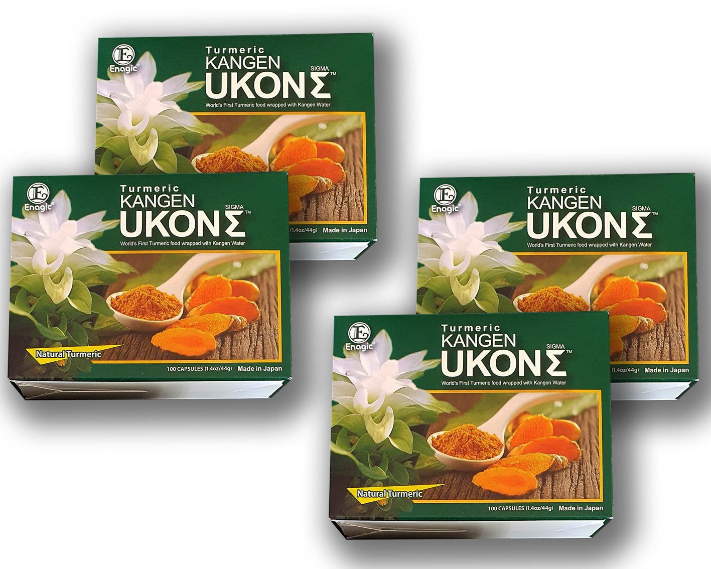 Enagic Ukon Turmeric Sigma 1000 Capsules – Organic Curcumin, High ...